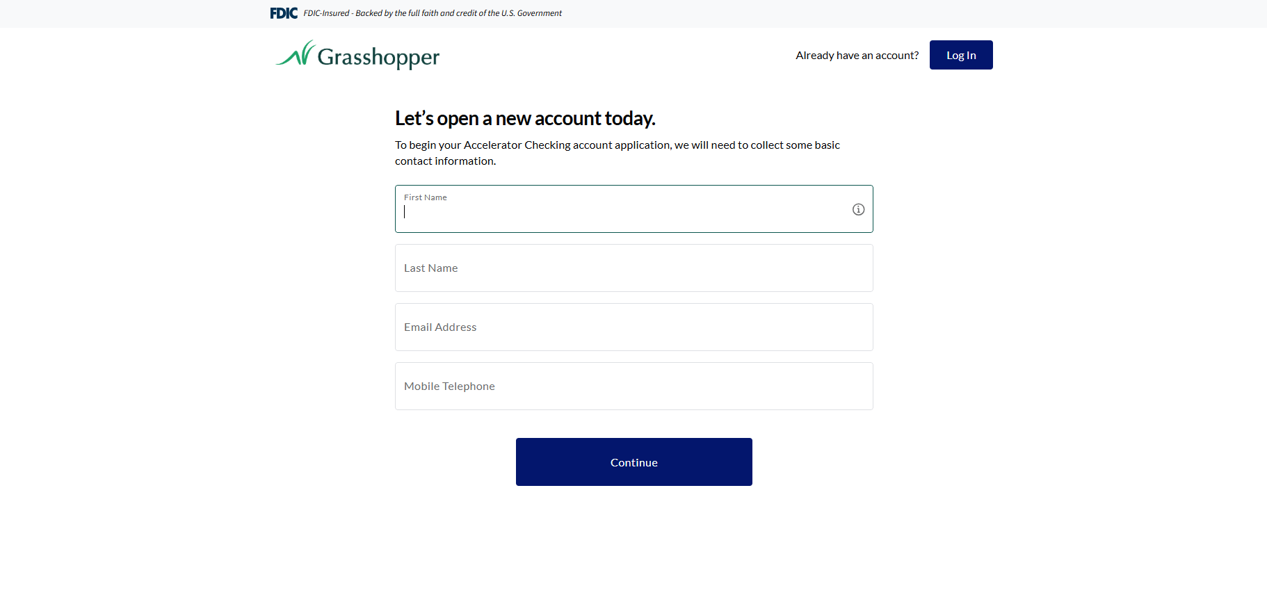 How to Open an Accelerator Checking Account – Grasshopper Bank